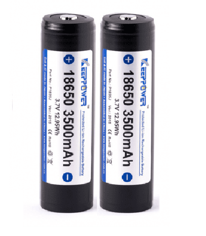 2 Pack – Keeppower 18650 Battery 3500mAh 3.7V Protected Circuit ...